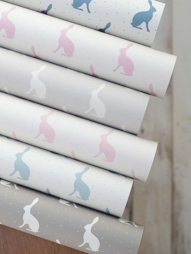 Pattern Wallpaper Rabbits Colored Wallpapers Children's - Rabbit ...