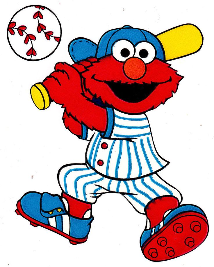 Elmo Character Hjolding Fruit Clipart - Elmo Baseball (#2021429) - HD ...