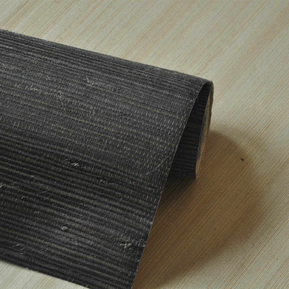 Real Grass Deep Navy Blue Grasscloth Wall Paper Textured - Wood ...