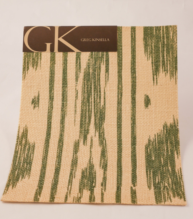 Greg Kinsella Jute Wallpaper Sample- Andeau In Green - Cross-stitch ...