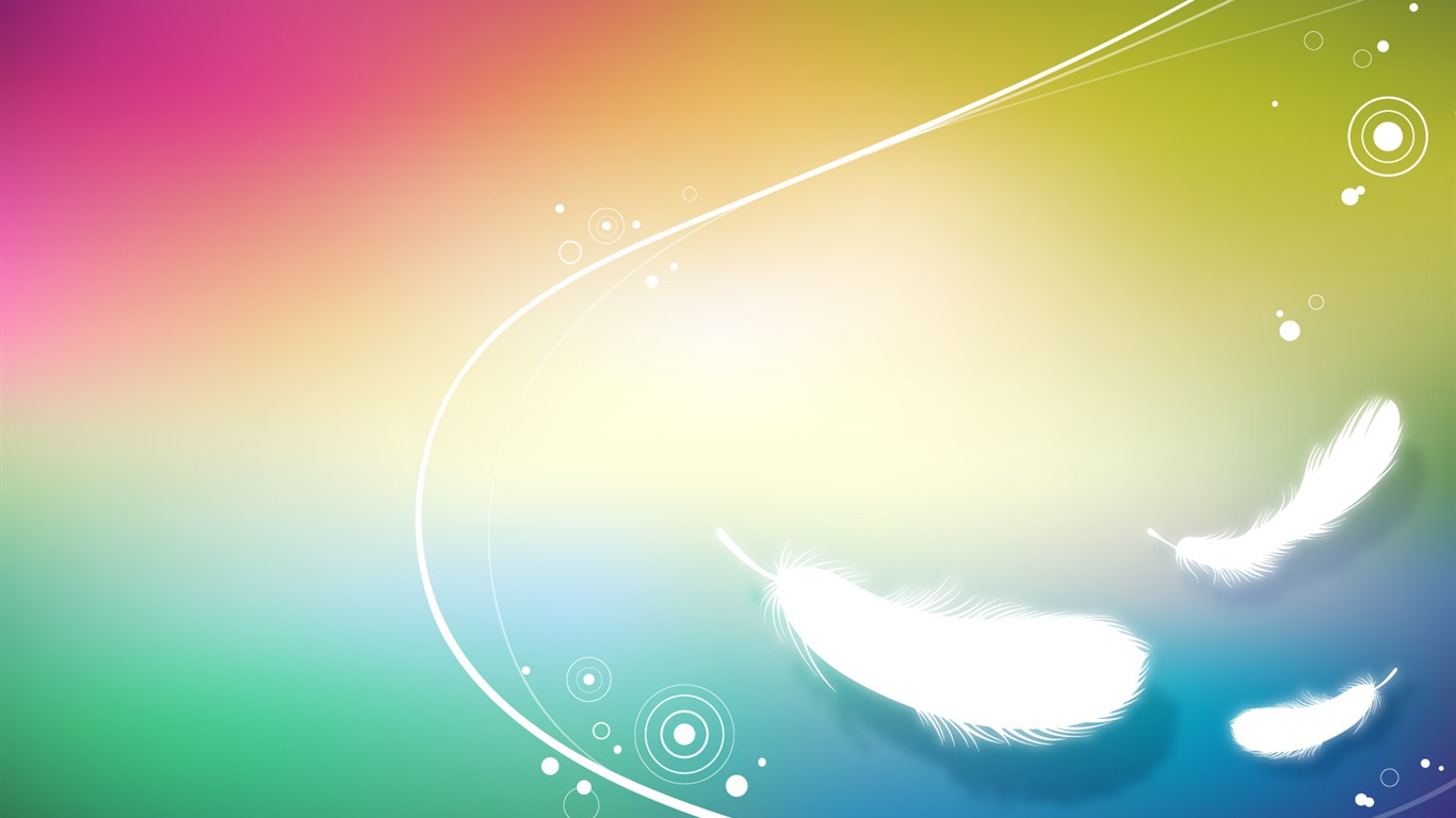 Colorful Dream Feather-abstract Design Wallpaper Background - Hd ...