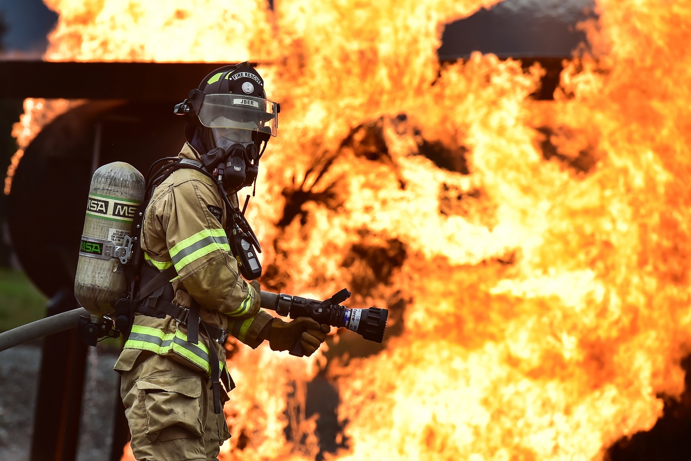 Firefighter Fireman Training Hd Wallpaper Background - Hd Firefighter ...
