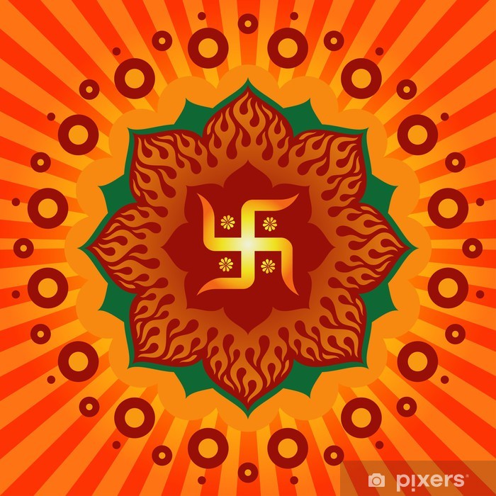Download Swastik Vinyl Wall Mural - Symbol Swastik 3d On Itl.cat