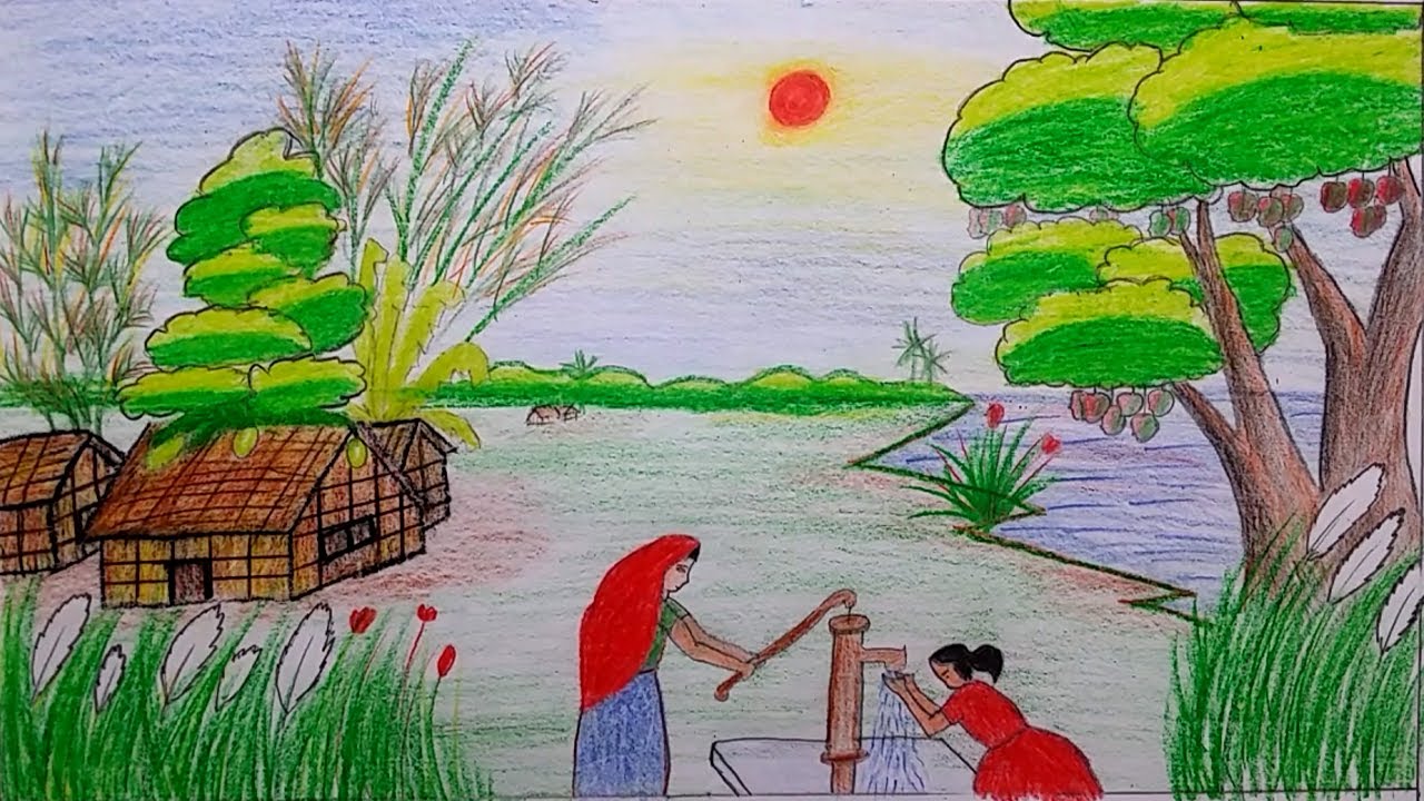 Drawn Scenery Summer Season - Scenery Summer Season Drawing (#2160398 ...