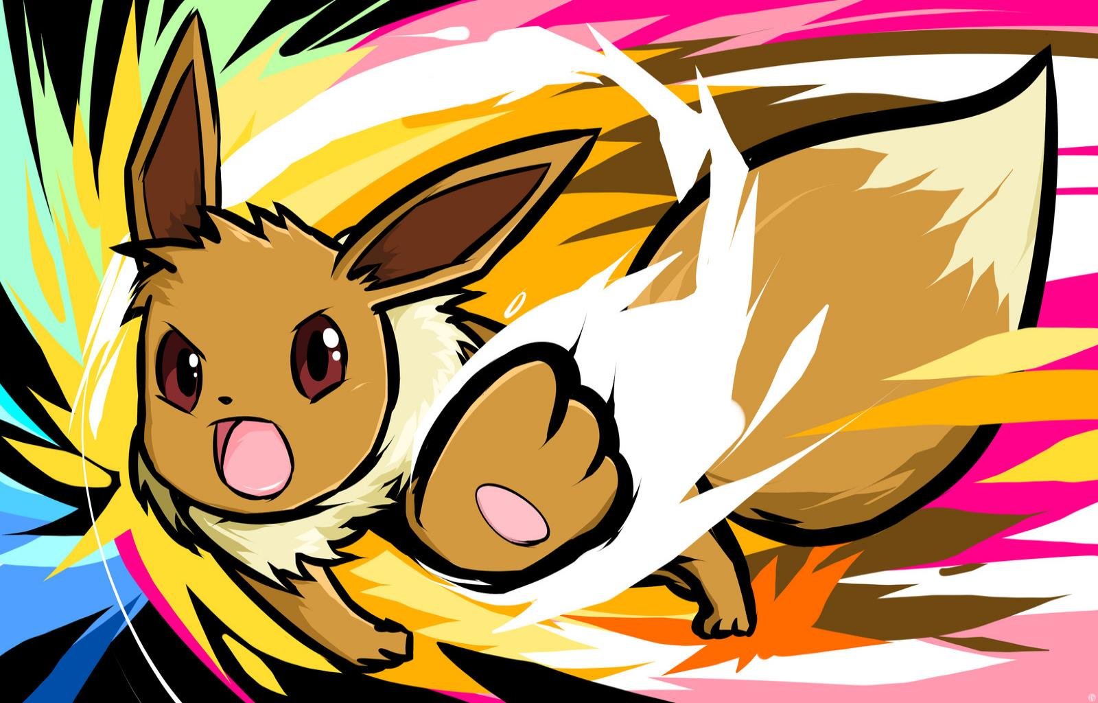 Eevee Using Double Edge (#2334498) - HD Wallpaper & Backgrounds Download