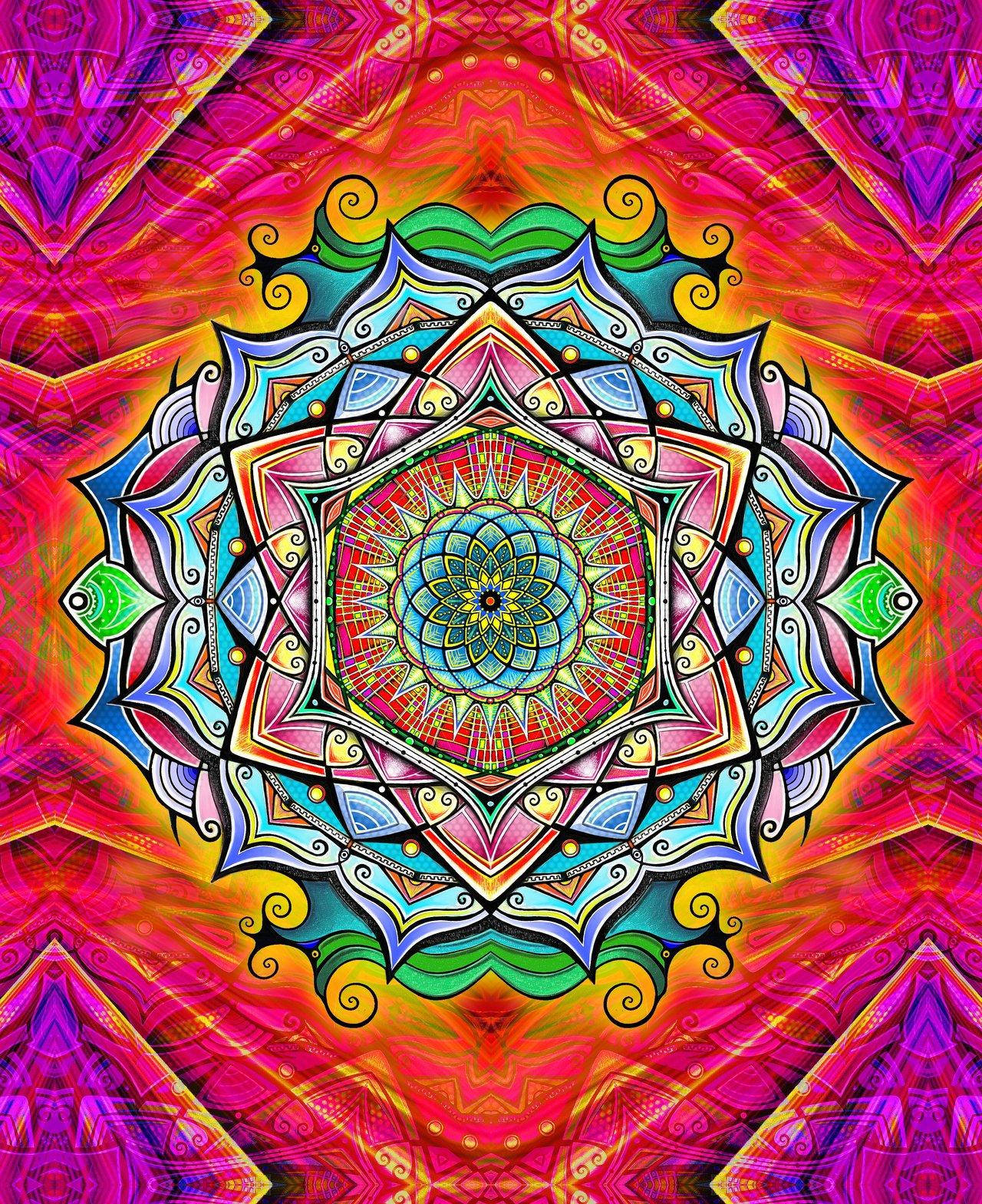 Psychedelic Mandala (#2369448) - HD Wallpaper & Backgrounds Download