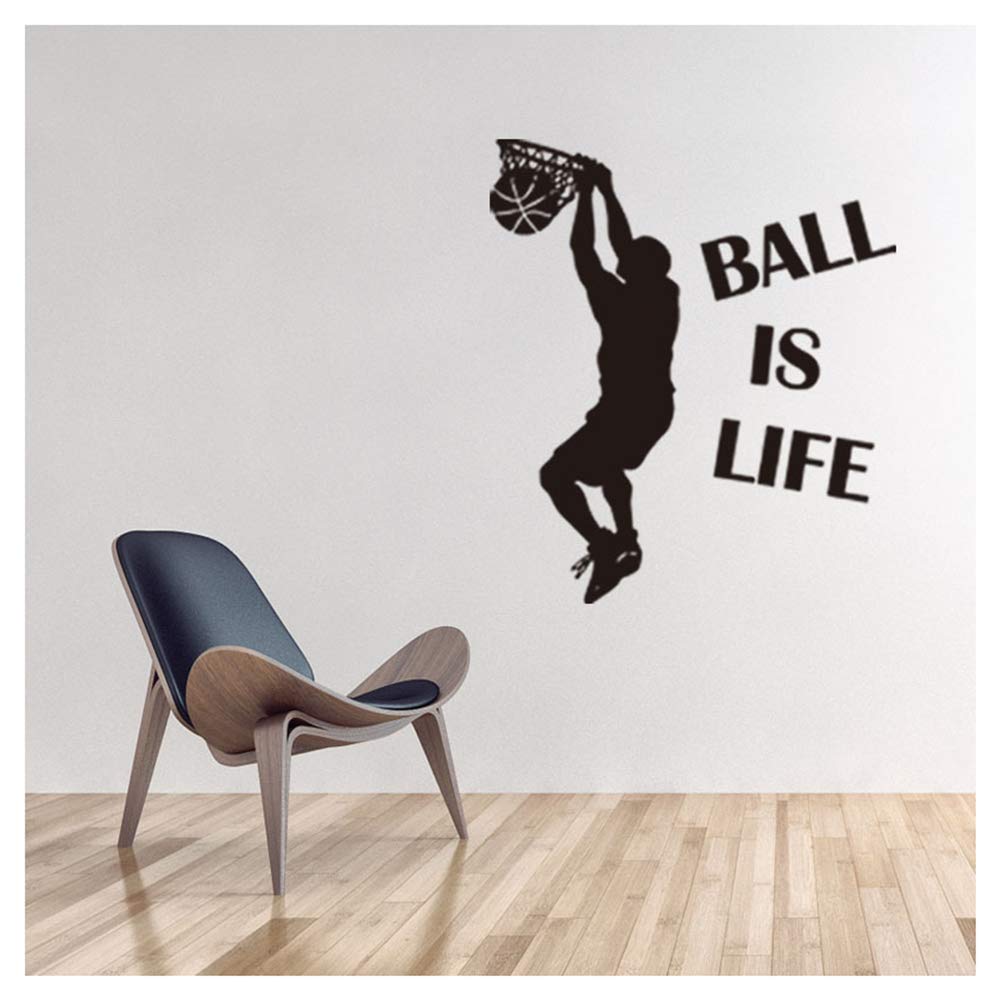 Ball Is Life Sport Playing Basketball Wall Decals Removable - Say ...