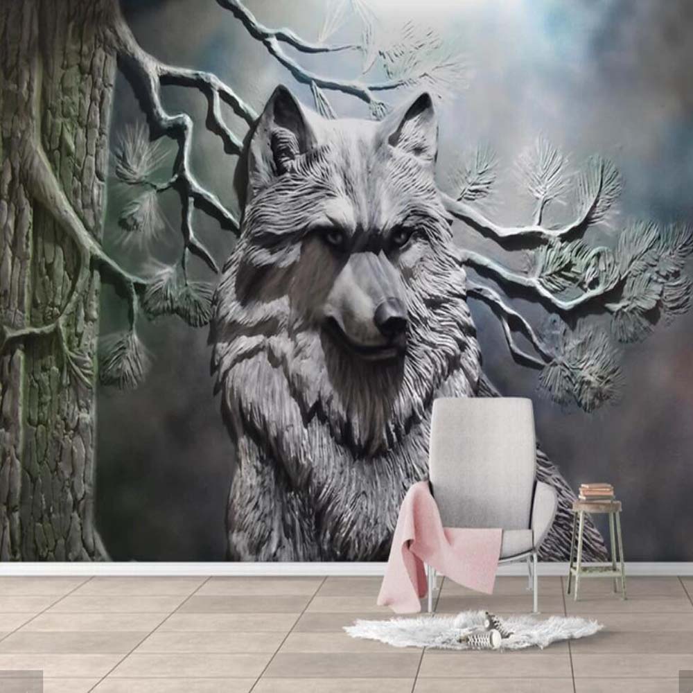 Forest Wolf Mural (#2515477) - HD Wallpaper & Backgrounds Download