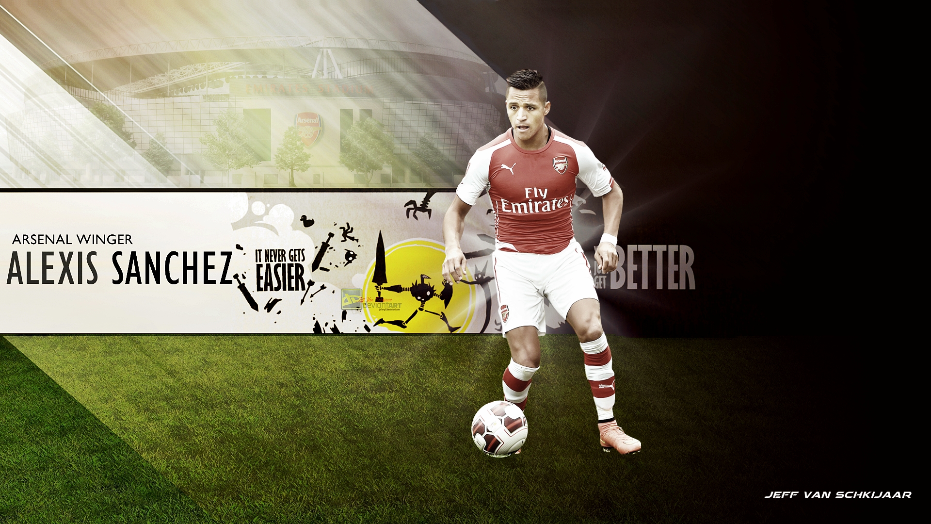Alexis Sanchez Wallpaper (#2529004) - HD Wallpaper & Backgrounds Download