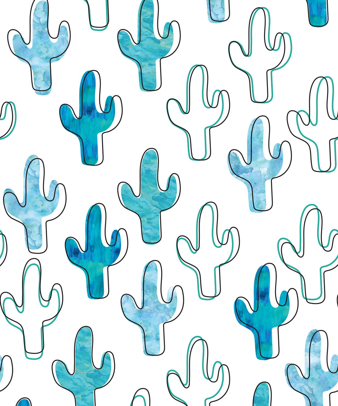 Blue Cactus (#2872156) - HD Wallpaper & Backgrounds Download