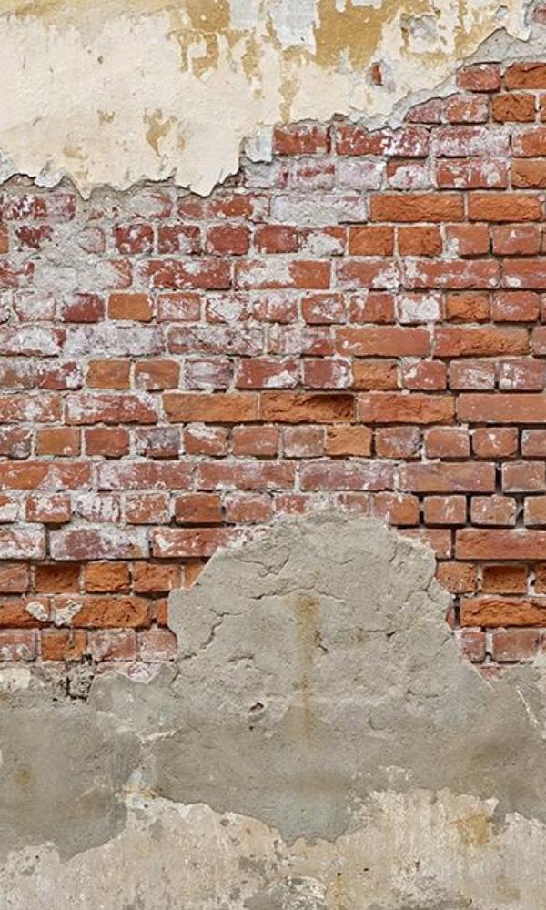 Distressed Peeling Brick Wall Wallpaper - Distressed Brick Wall Mural ...