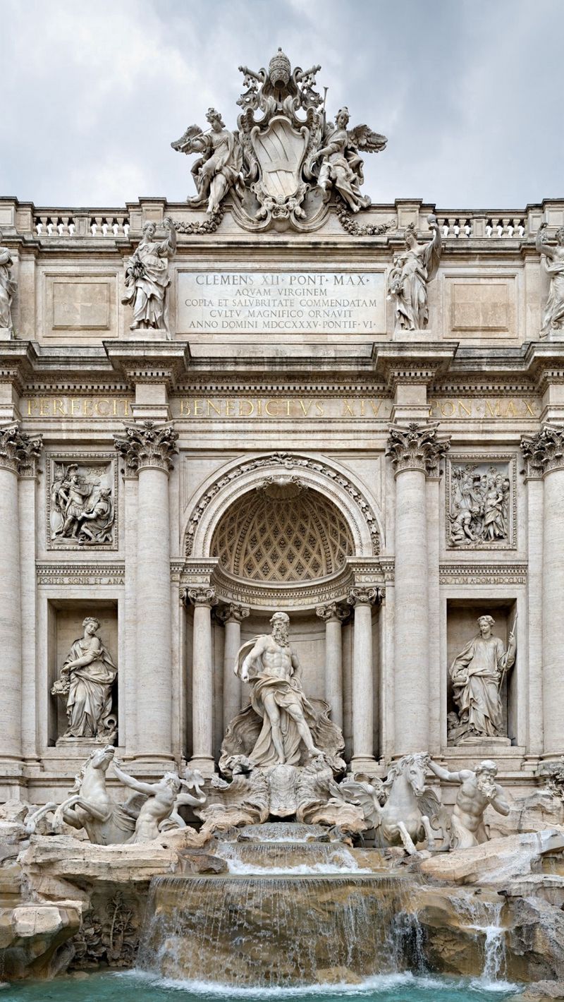 Wallpaper Trevi Fountain, Rome, Italy, May - Large Trevi Fountain ...