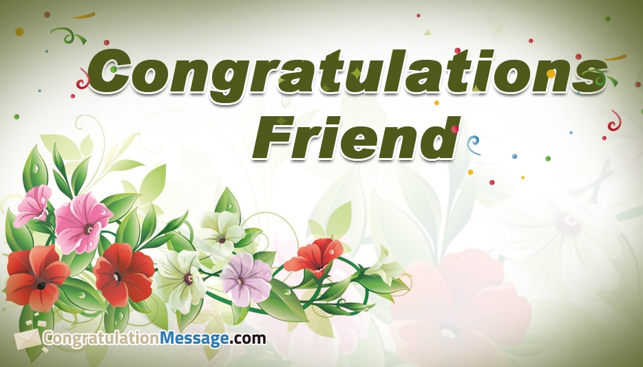 Congratulations Friend Wallpaper