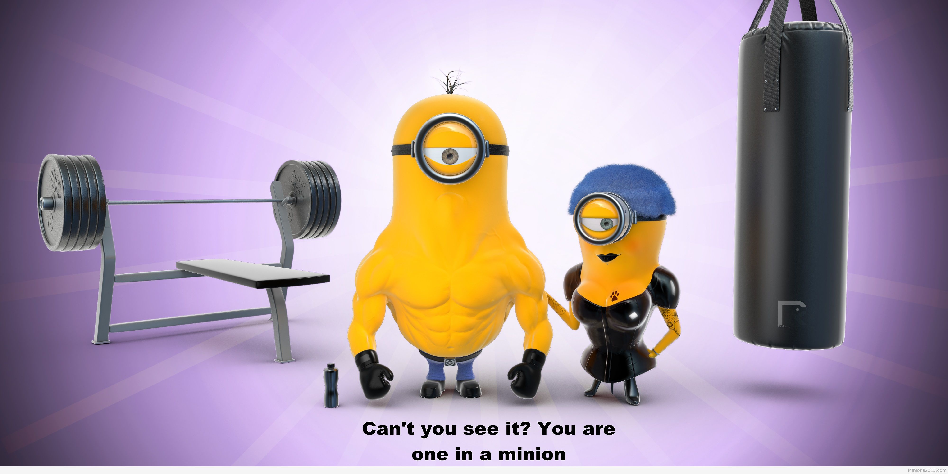 Minion Bodybuilder (#32083) - HD Wallpaper & Backgrounds Download
