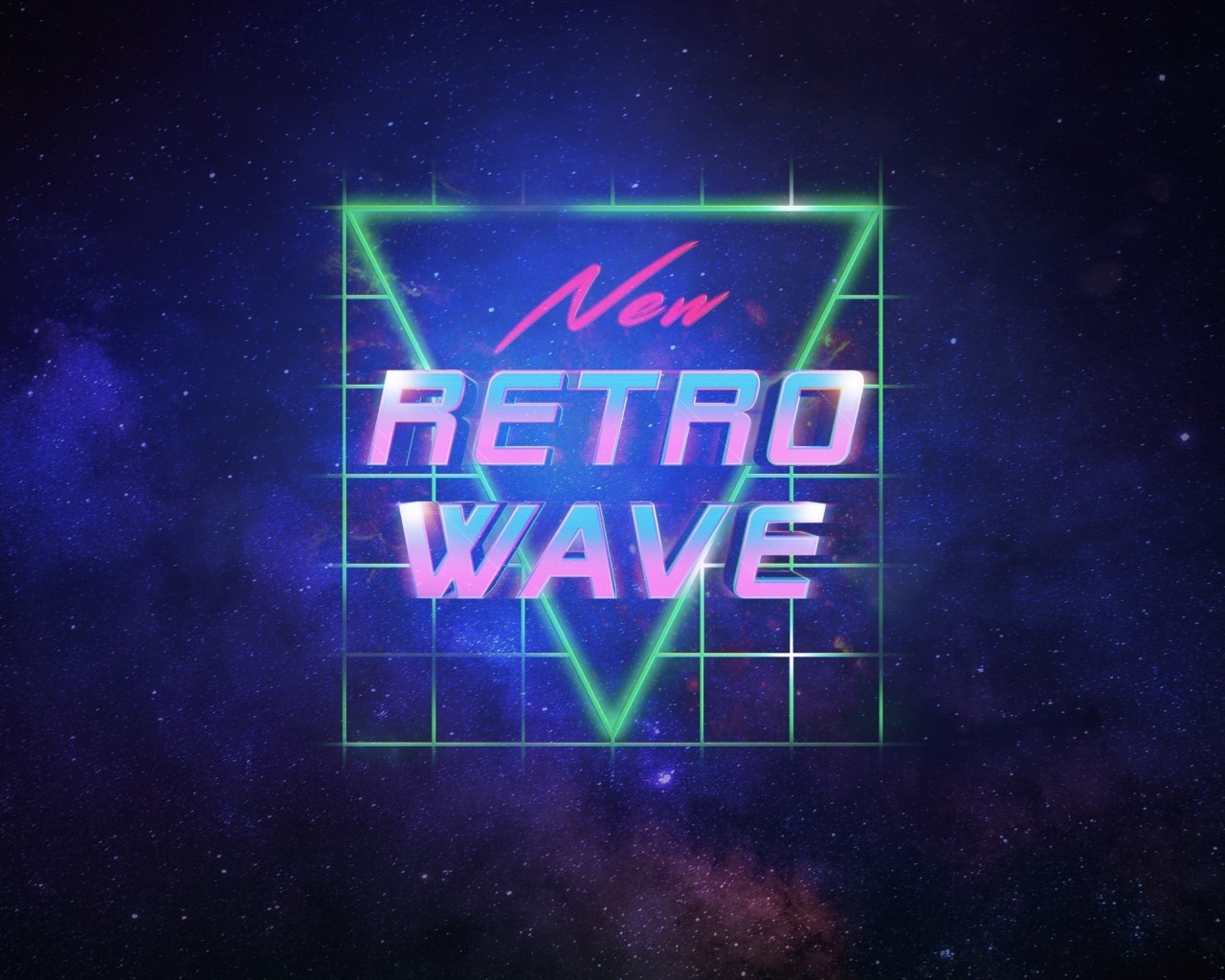 Download Retrowave, Neon Light, Triangle - Graphic Design On Itl.cat