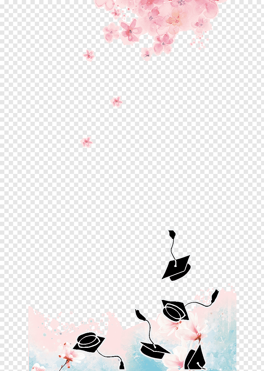 Pink Flowers, Graduation Ceremony Square Academic Cap - Pink Graduation ...