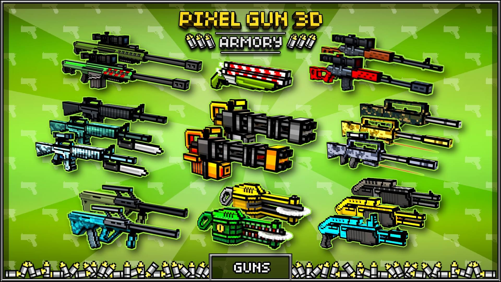 Pixel Gun 3d Weapons (#3032838) - HD Wallpaper & Backgrounds Download