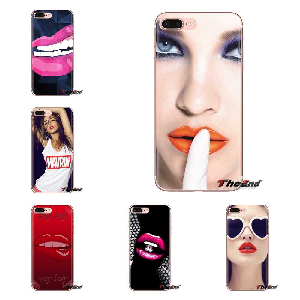 Silicone Cases Cover Sexy Red Lips Pictures Phone Wallpaper - Diamond ...