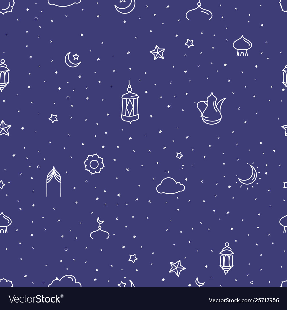 Ramadan Kareem Seamless Pattern Violet Wallpaper - Ramadan Wellper ...