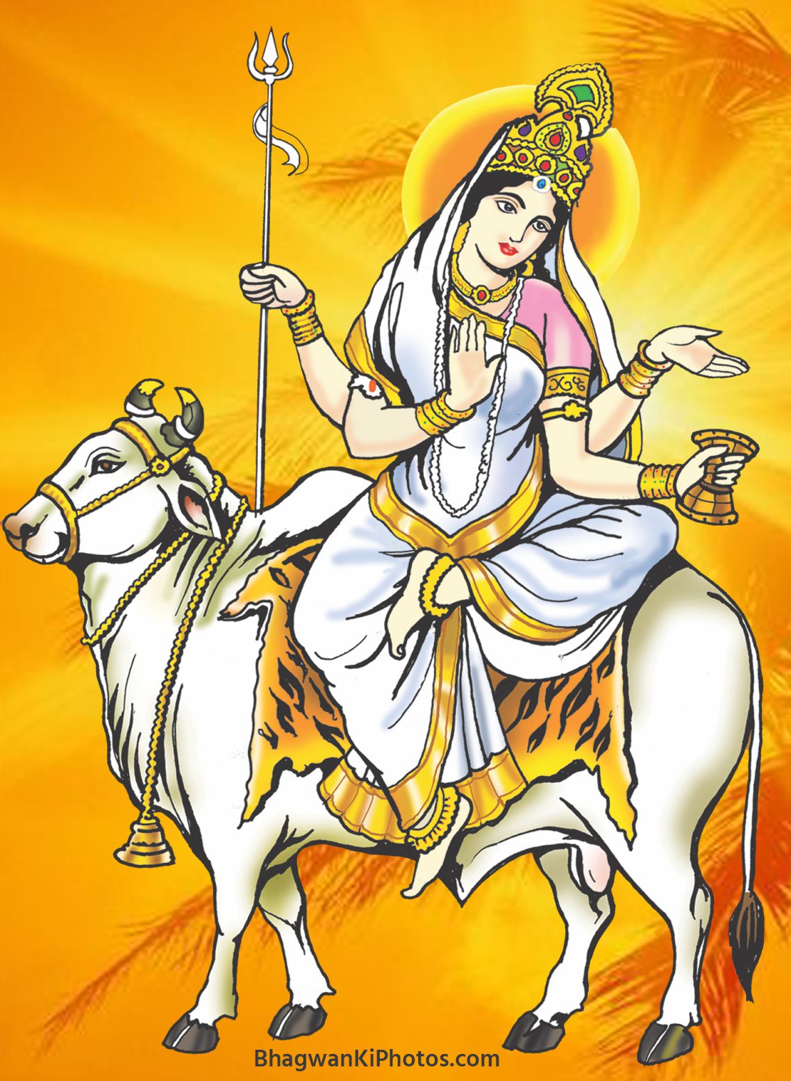 Maa Shailputri Hd Photo Navratri Wallpaper - Maa Mahagauri (#3051987 ...