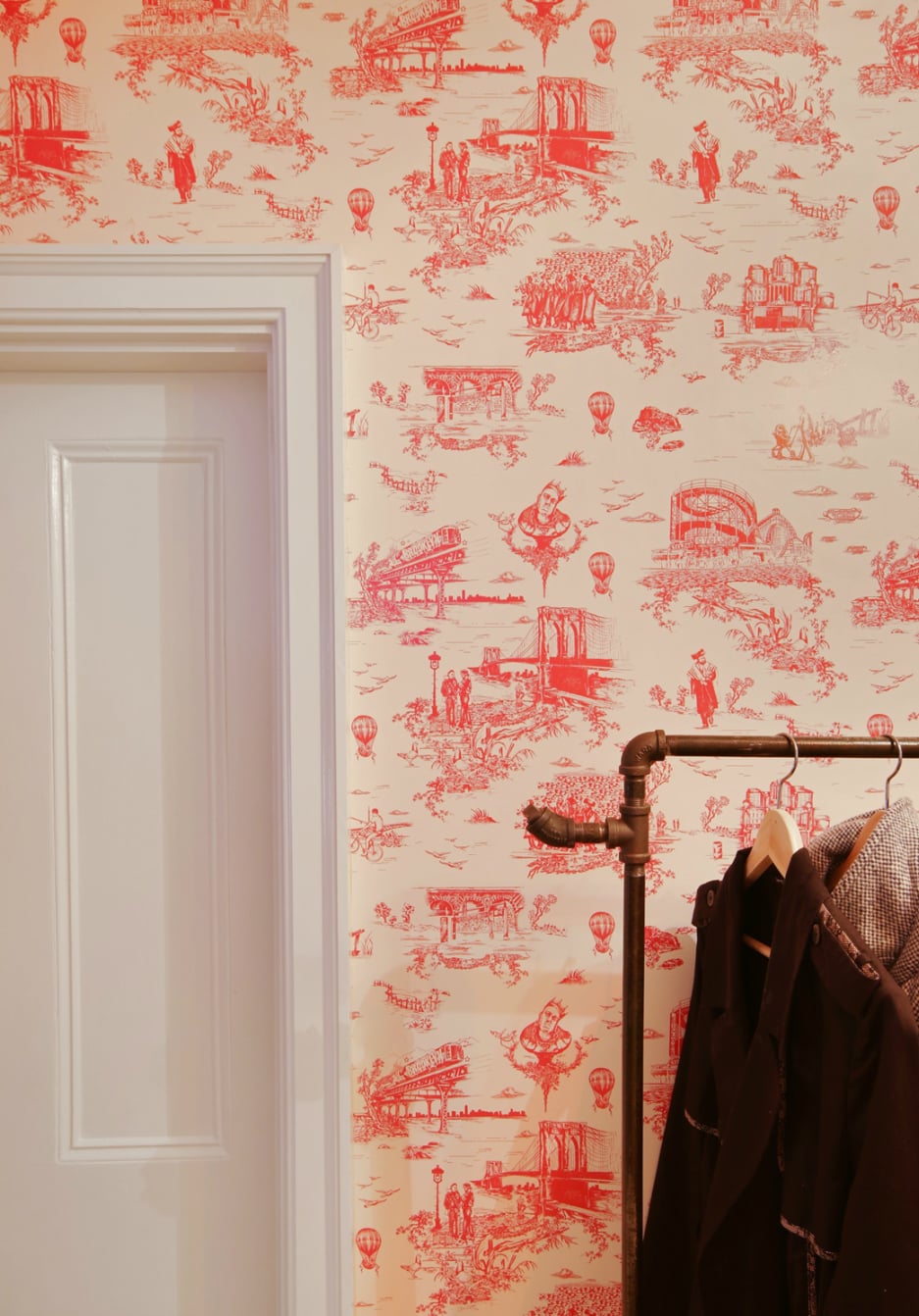 Mike Custom Designed The Brooklyn Themed Toile Wallpaper - Brooklyn ...