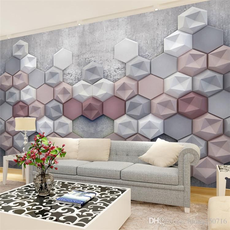 Grey 3d Wallpaper - Living Room Grey And Pink (#3077196) - HD Wallpaper ...