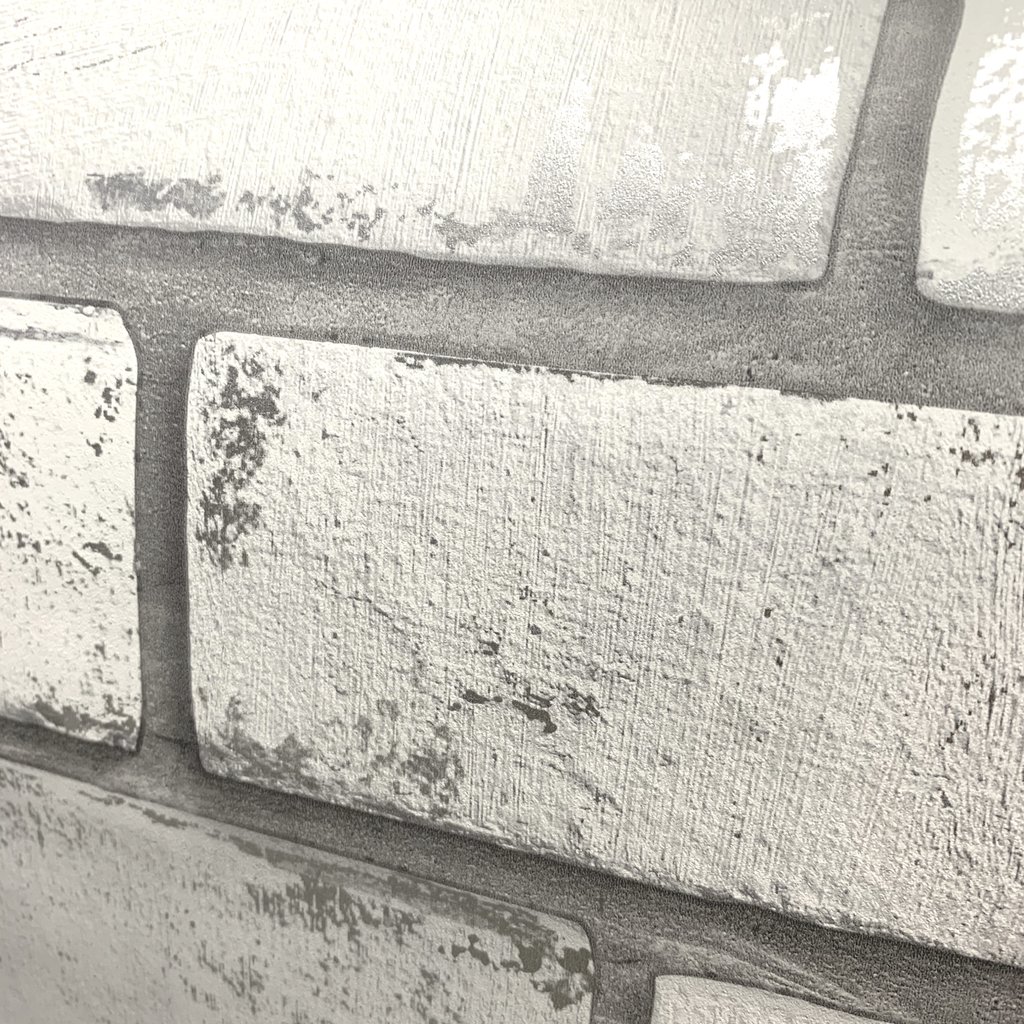 Metallic Brick White/silver Wallpaper - Concrete (#3087745) - HD ...