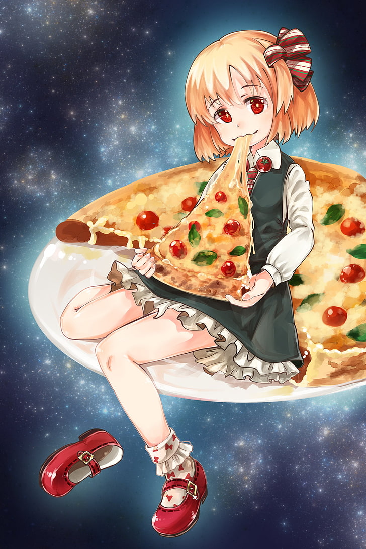 Anime, Cute, Dress, Food, Girl, Touhou - Touhou Food (#3090332) - HD ...