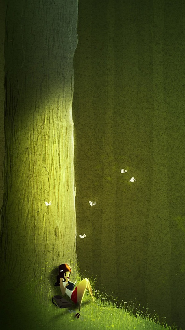 Reading Girl Iphone Wallpaper - Reading Iphone (#3113827) - HD ...