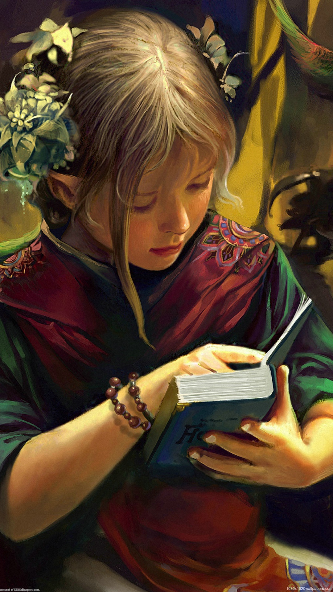 Fantasy Girl Reading Book Wallpapers Hd - Girl With Book Fantasy ...