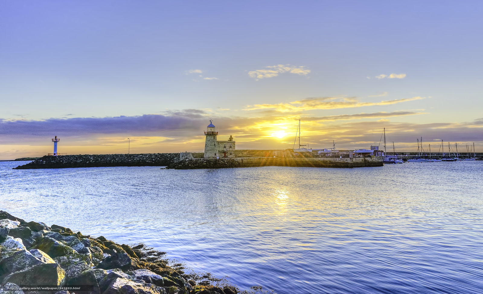 Download Wallpaper Howth Harbor, Dublin, Ireland, Lighthouse - Sea ...