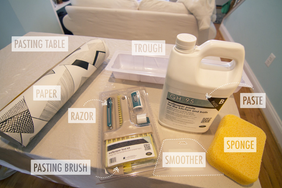 Paste, Sponge, Brush, Pasting Table And Other Supplies - Carton ...