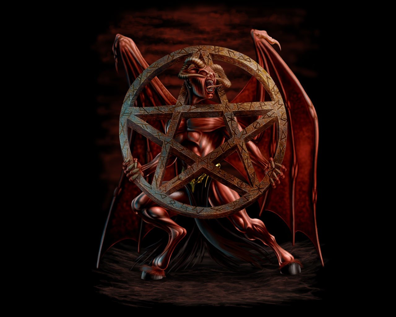 Hd Wallpaper - Demon Pentagram (#323770) - HD Wallpaper & Backgrounds Download