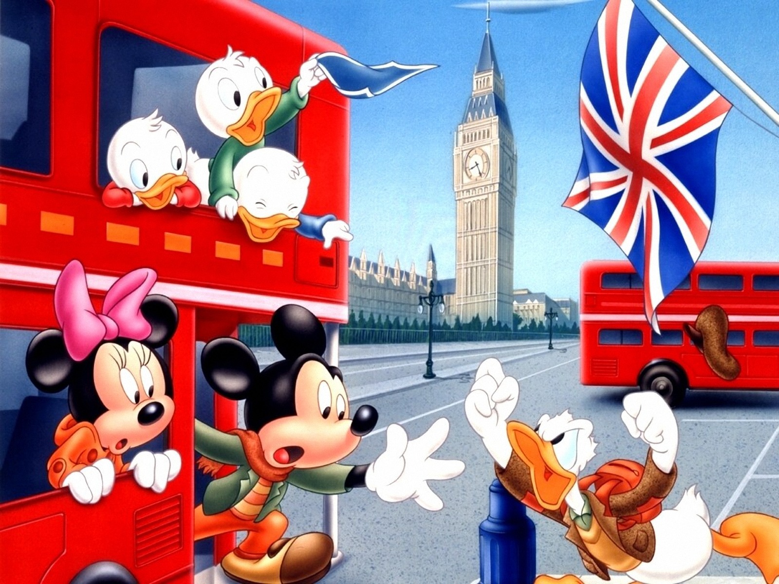Mickey Mouse In London (#3234694) - HD Wallpaper & Backgrounds Download