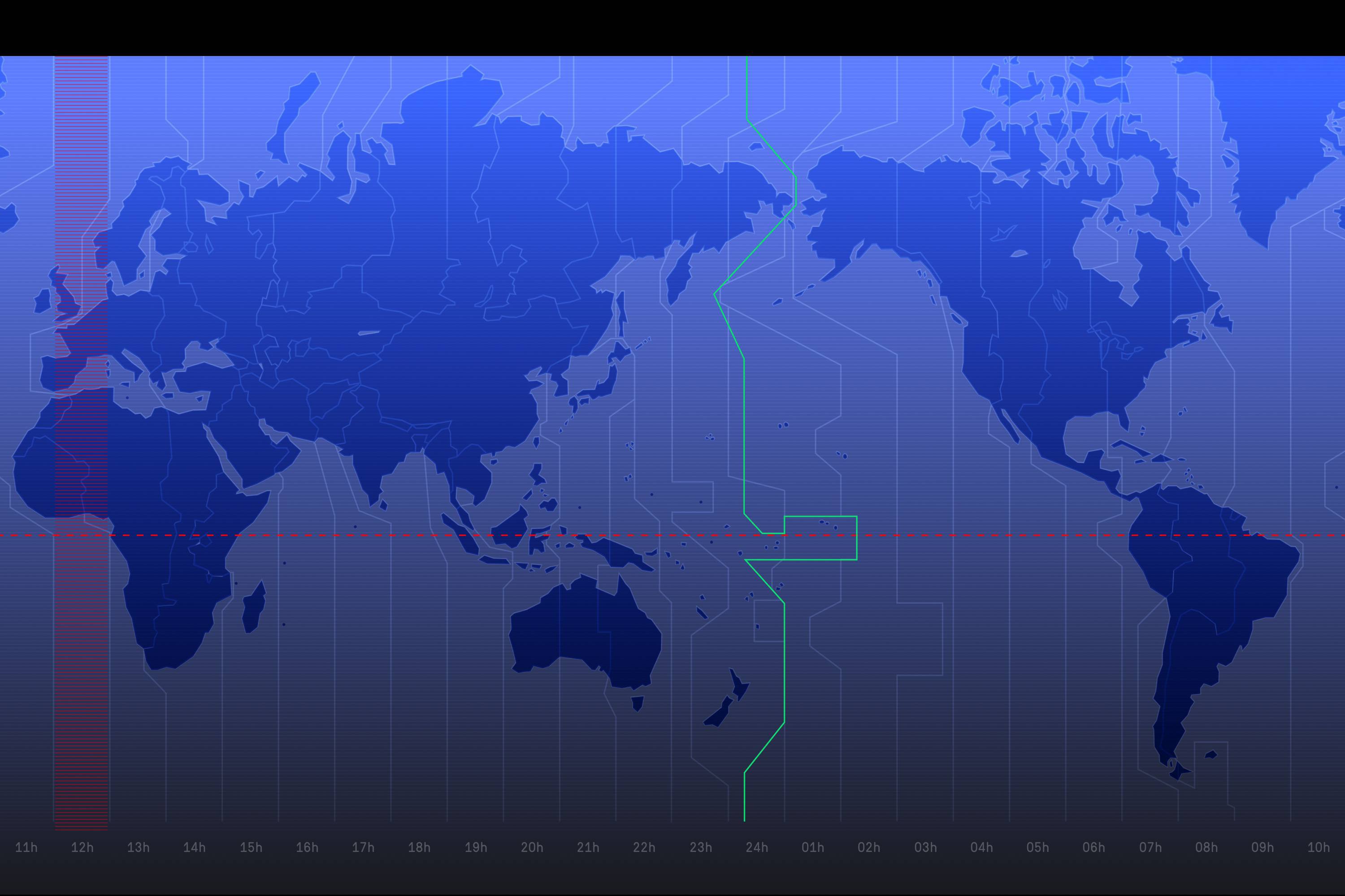 Recreation Of Old Ibm Time Zone Wallpaper - Non Traditional World Maps ...