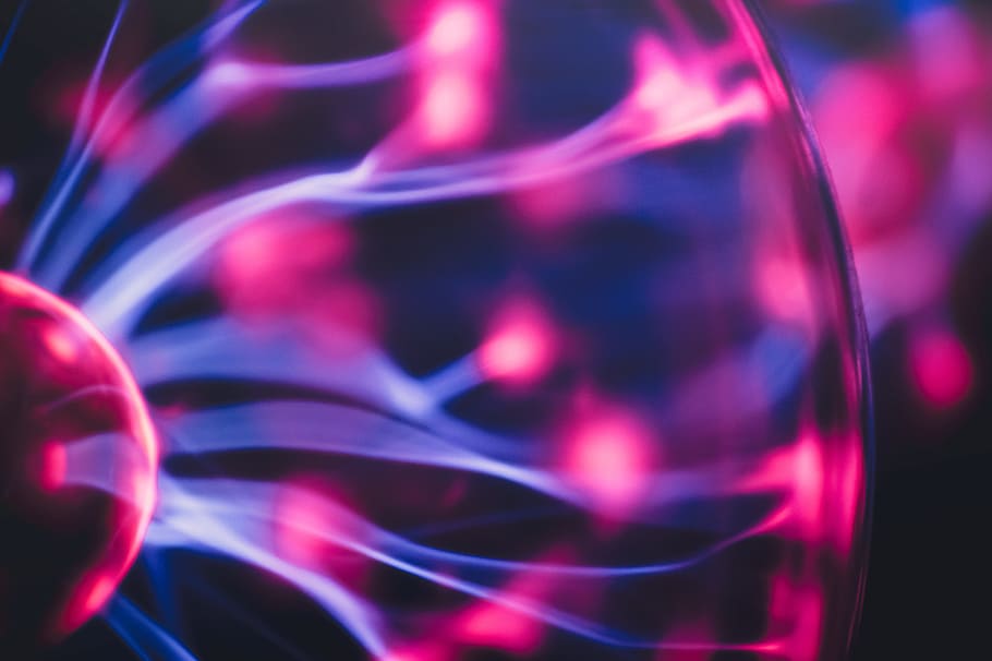 Pink And Purple Plasma Ball, Electricity, Red, Blue, - Quantum Physics ...