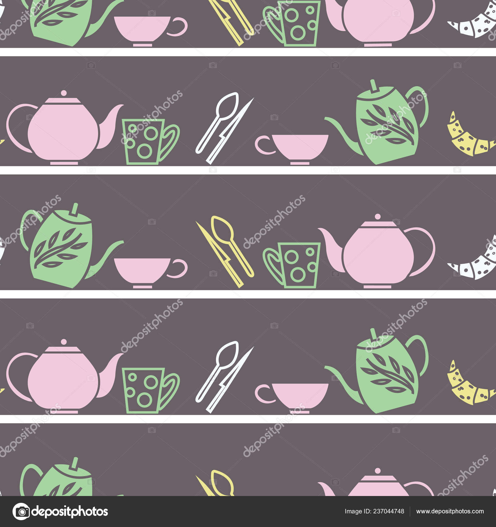 Vector Garden Tea Party Seamless Pattern Background (#3270749) - HD ...