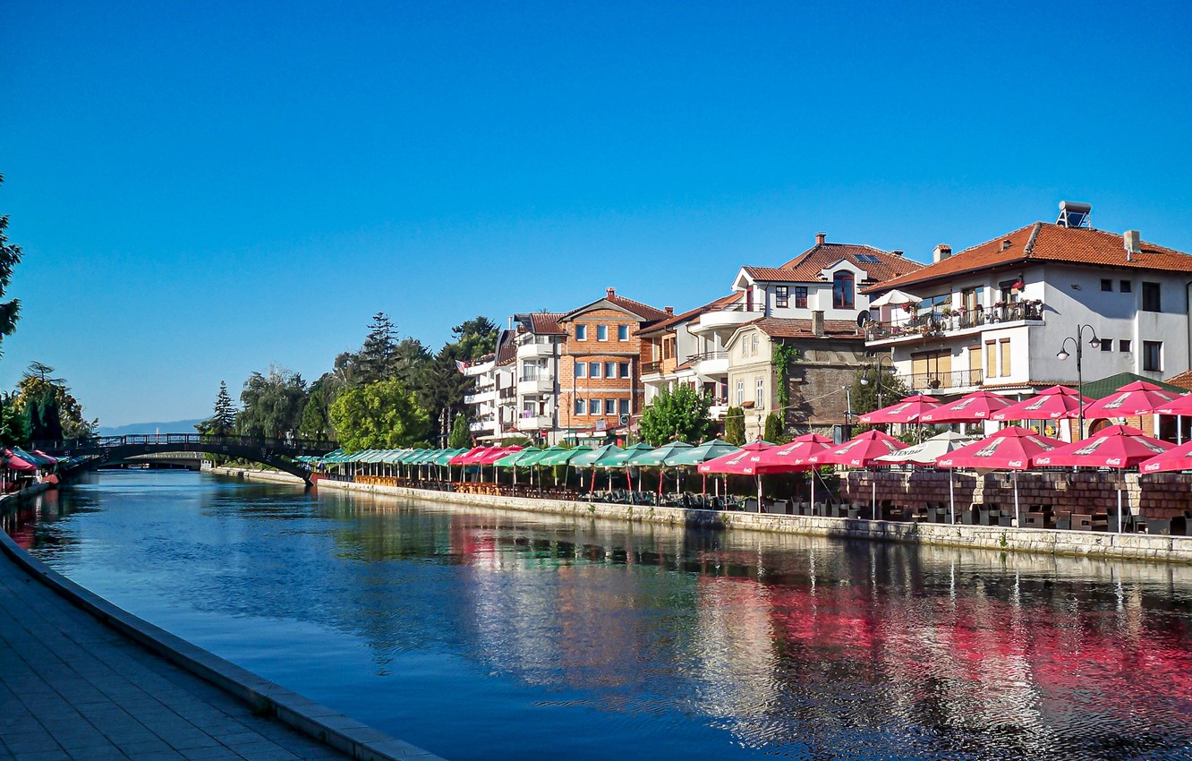 Photo Wallpaper Photo, Home, Bridge, The City, River, - Struga ...