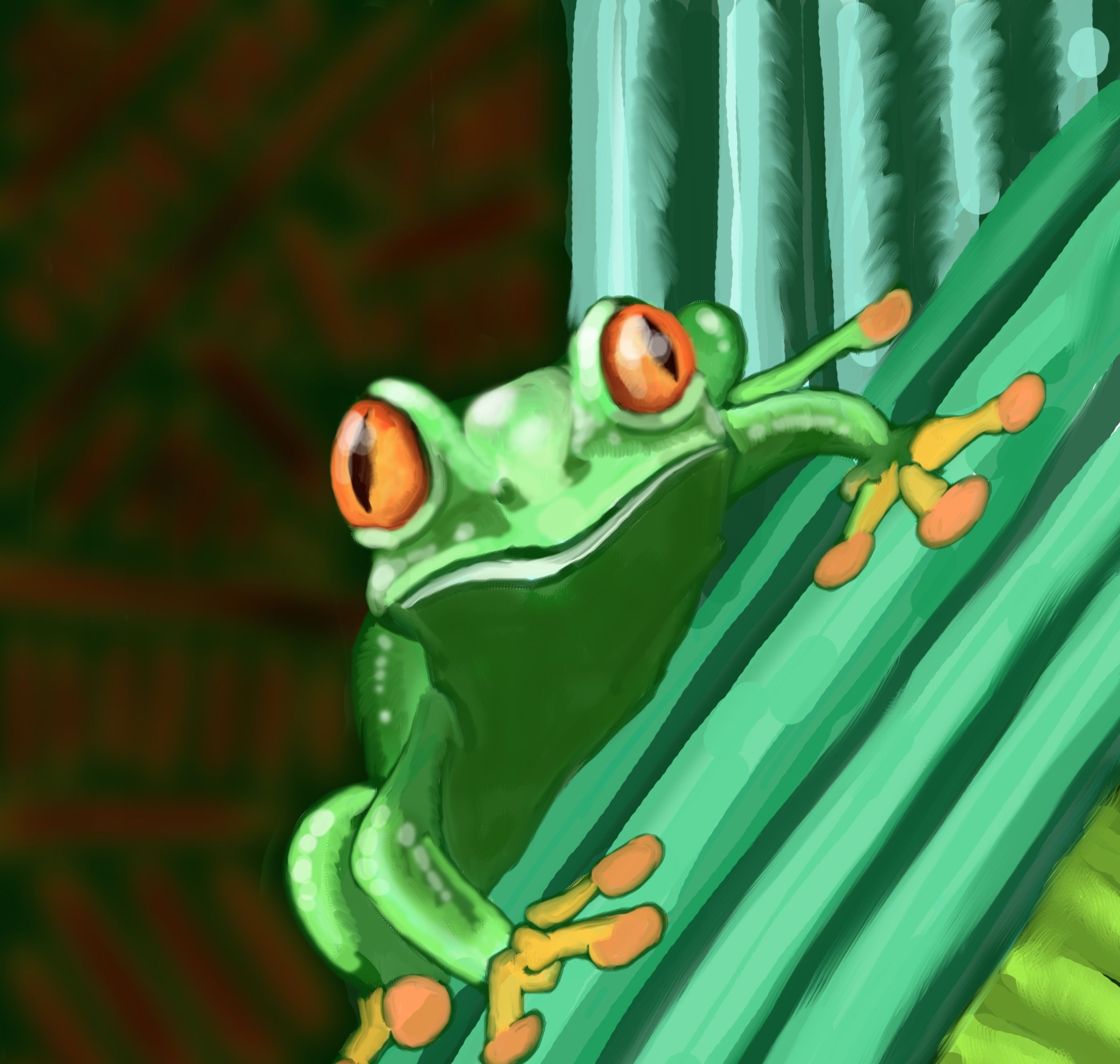 Cool Frogs Badass Wallpaper - Red-eyed Tree Frog (#338995) - HD ...