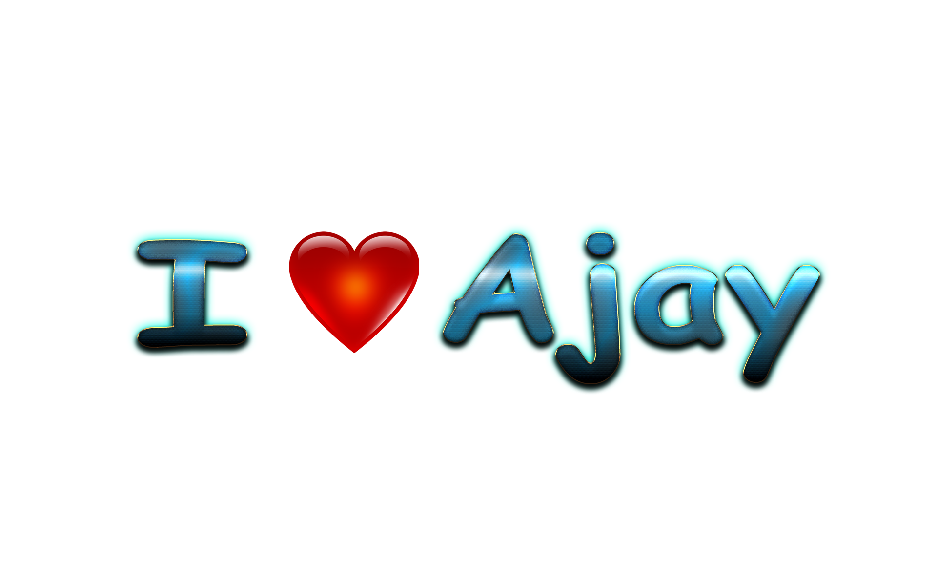 I Love Ajay Logo