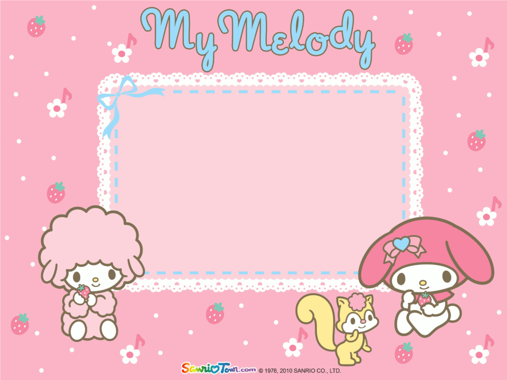 Latest On The Top - My Melody Pink Frame (#367772) - HD Wallpaper ...