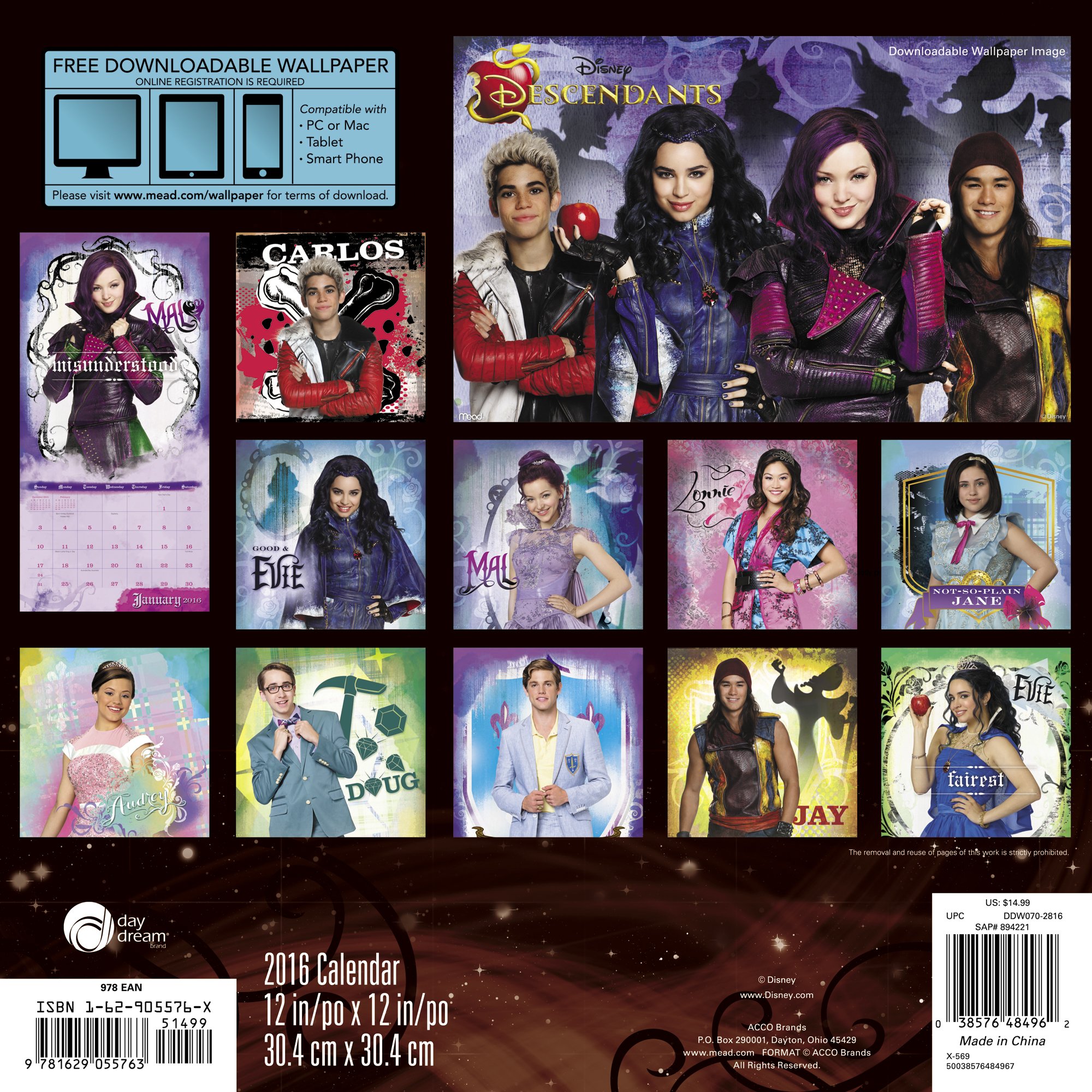 Disney Descendants 2016 Calendar (#375581) - HD Wallpaper & Backgrounds ...