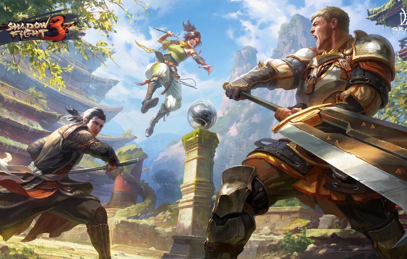 Photo Wallpaper Weapons, Rage, Warriors, Fight, Shadow - Shadow Fight 3 ...