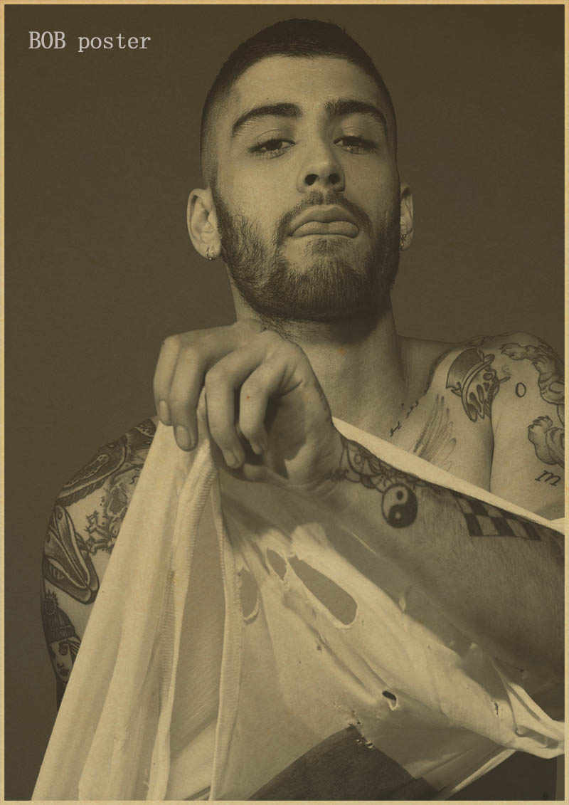 Download Zayn Poster Retro Kraft Brown Wallpaper One Direction - Zayn ...