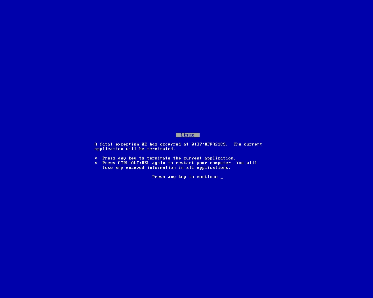 Linux Bsod - Blue Screen Of Death (#47787) - HD Wallpaper & Backgrounds ...