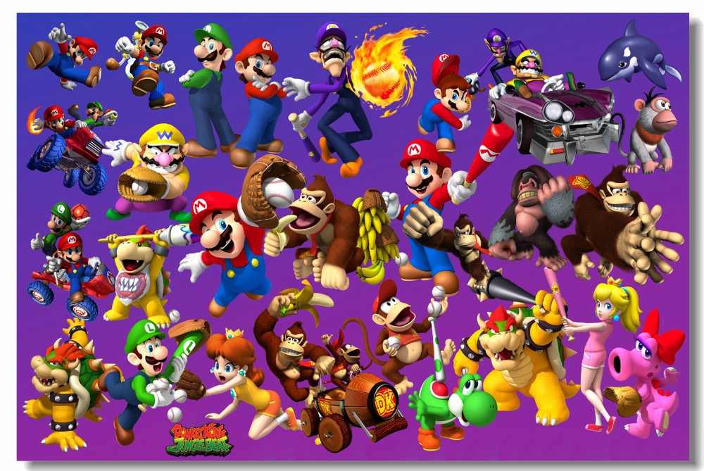 Custom Canvas Wall Decals Super Mario Party Poster - Cartoon (#424737 ...