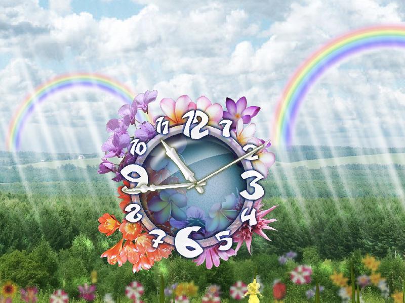 Animated Clock Wallpaper - Flower Screensavers (#438457) - HD Wallpaper ...