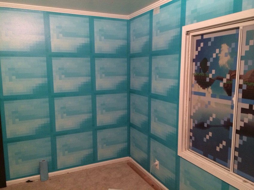 Download Minecraft Bedroom Ideas In Real Life Wall Mural Inspired ...