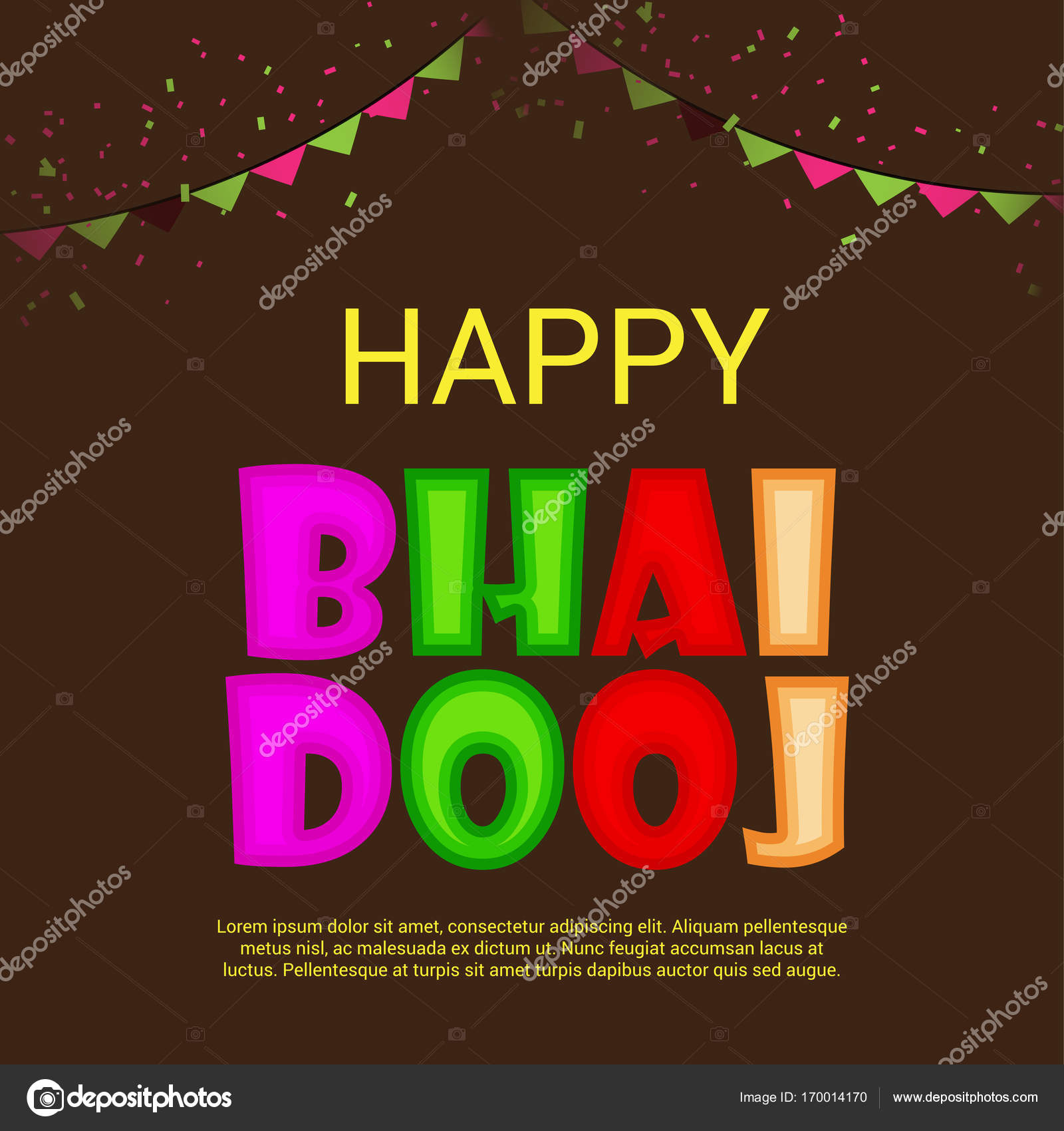 Vector Illustration Of A Background For Happy Bhai - Graphic Design ...