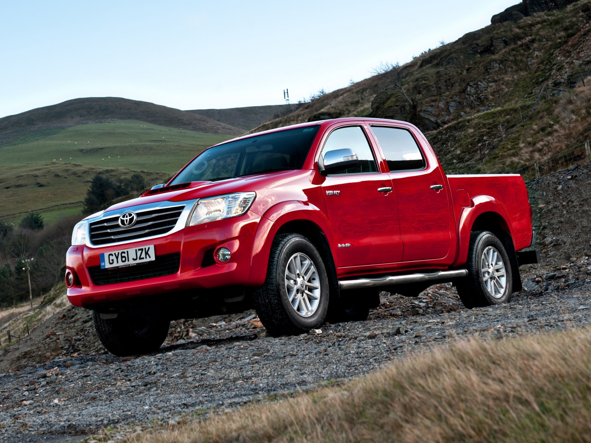 Toyota Hilux Double Cab Uk-spec Picup Red Car Auto - Toyota Hilux In ...